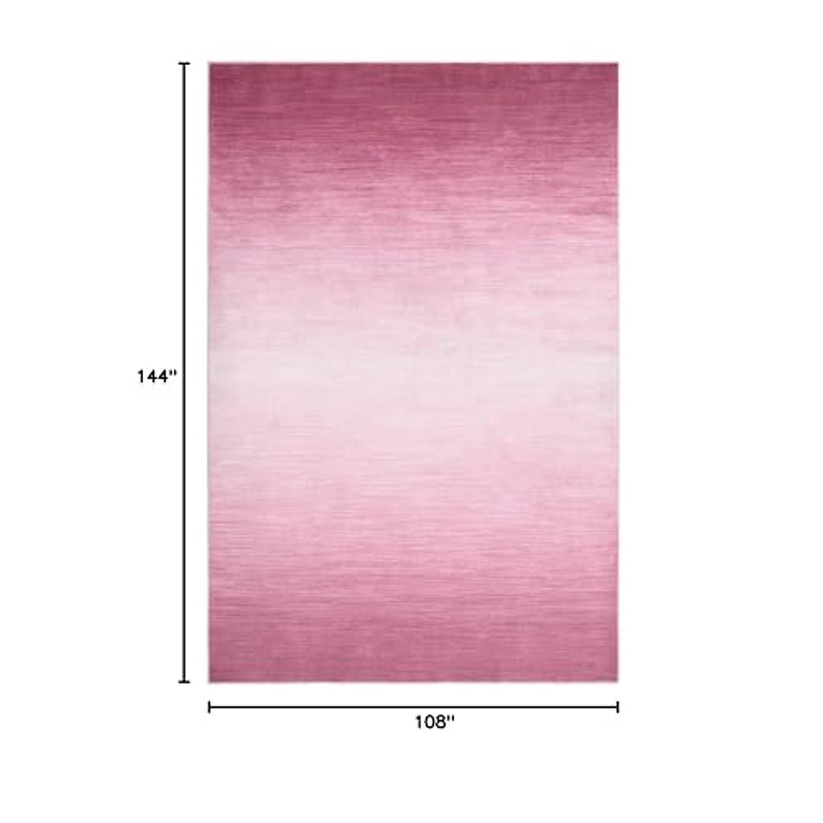 ROYHOME 9x12 Living Room Area Rug Modern Ombre Area Rug Non-Slip Washable Indoor Area Rug Contemporary Area Rug Large Floor Carpet for Bedroom Nursery, Pink