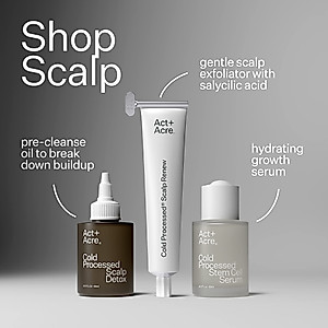 ACT+ ACRE Cold Processed Scalp Detox Oil - Sulfate-Free Care for Flaky, Dry and Itchy Scalp - Promotes Thicker, Fuller-Looking Hair