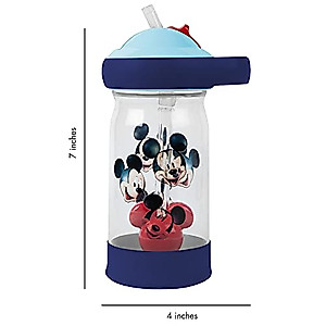 The First Years Mickey Sip & See Toddler Water Bottle w/Floating Charm, 12 Oz