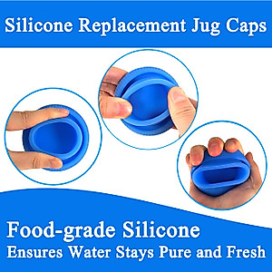 Jell-Cell 5 Gallon Water Jug Cap Silicone - Reusable Water Bottle Caps for 55mm No-Splash,No Leak and Spill Replacement Cap,3 Pack