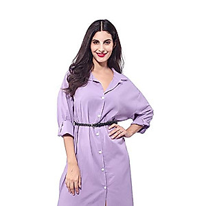 VOCHIC Womens Braided Waist Belt for Large Dress and Shirt Pants Skinny Woven Strap