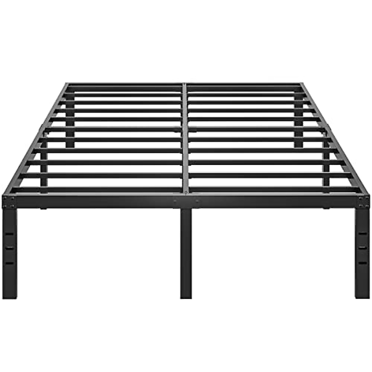 FSCHOS King-Size Bed-Frame / 18 Inch Metal Platform Bed Frame King/Reinforced Steel Slats Support/Heavy Duty Mattress Foundation/No Box Spring Needed/Easy Assembly/Noise Free/Black