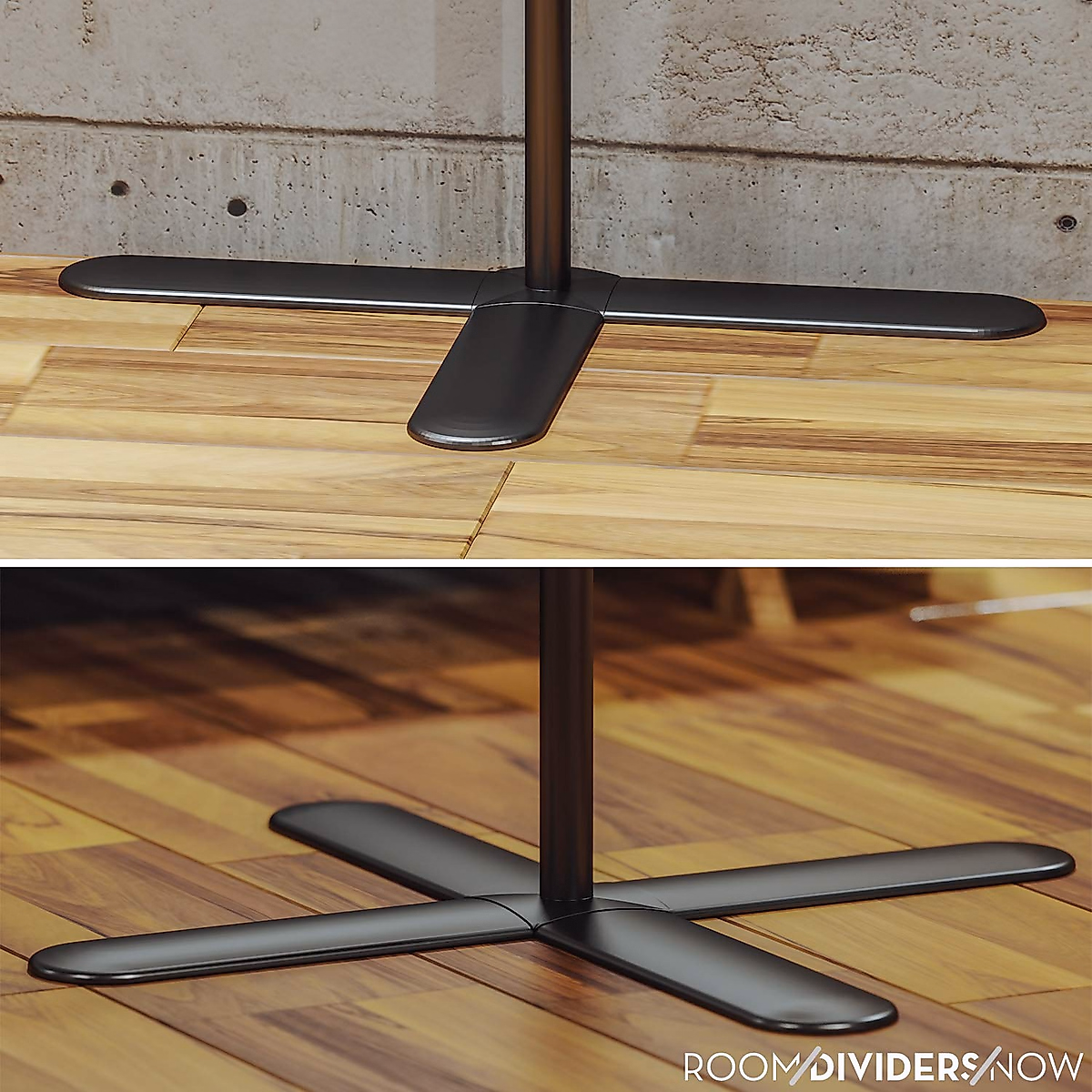 Room/Dividers/Now End2End Divider Stands - Sizes from 4ft to 48ft Wide, Black, Silver, White (Black, 7ft 6in to 12ft) (Modern)