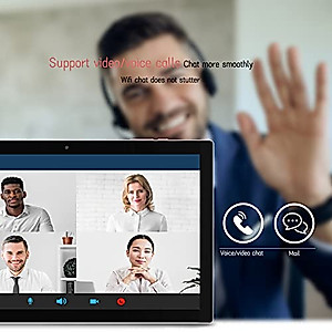 Tablets 10 inch Tablet Android, 64GB ROM & 512GB Expand, 2+8MP Dual Camera, WiFi, Bluetooth, 1280x800 IPS Touch Screen Computer Tablet PC, 6000mAh Battery, Google GMS Certified Tablet, Pink