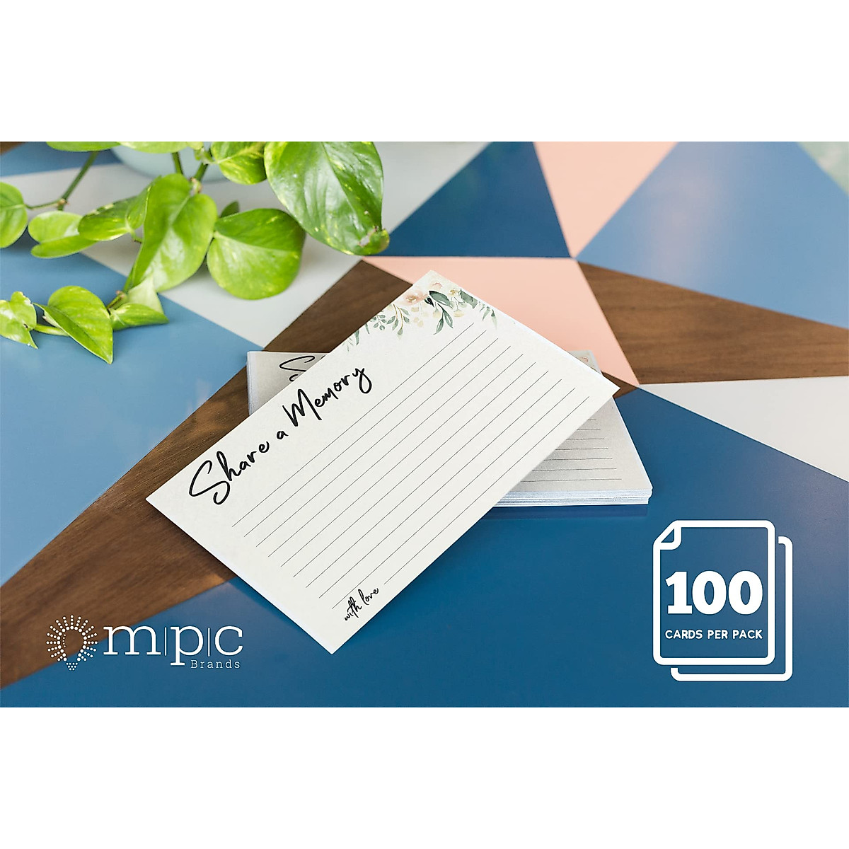 100 Large Share A Memory Cards - Oversize - 5" x 7" - Celebration of Life - Birthday - Funeral - Memorial - Graduation - Bridal Shower Game - Going Away - Anniversary - Retirement