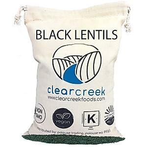 Lentils | Black Beluga | 4 lb Bag | Non-GMO | Kosher | Vegan | Non-Irradiated
