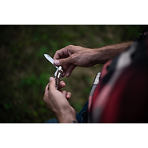 Uncle Henry Next Gen Staglon 23UH Scout 6.1in Folding Knife with 2.4in Stainless Steel Drop-Point Blade, Awl, Can Opener, Screwdriver, Cap Lifter, and Staglon Handle for Hunting, Camping and EDC