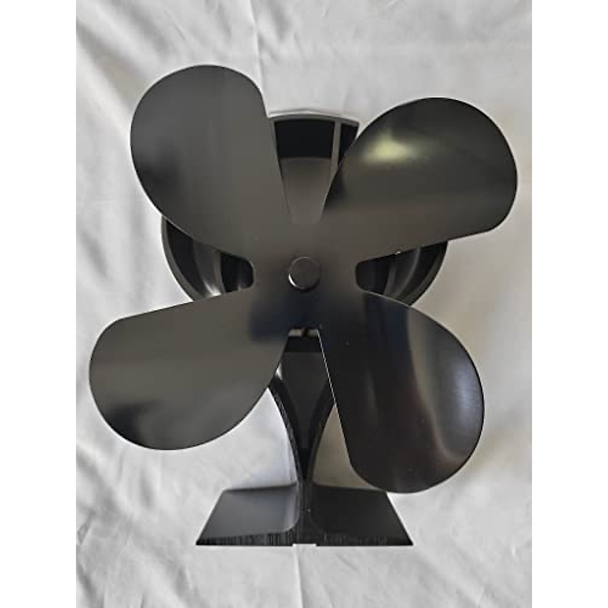 HAWCAFU Wood Stove Fan Heat Powered Stove Fan Fireplace Fan Log Burner Fan with Thermometer for Gas/Pellet/Log/Wood Buring Stove