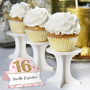 Big Dot of Happiness Sweet 16-16th Birthday Party Tent Buffet Card - Table Setting Name Place Cards - Set of 24