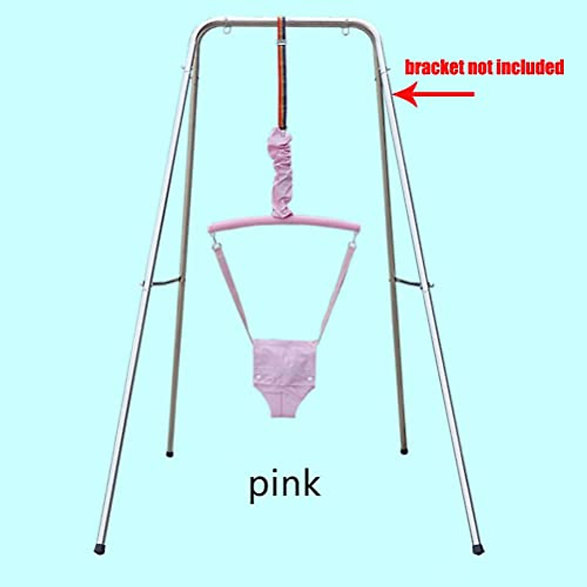 ZSQSM Baby Door Jumper Swing Door Frame Playful Baby Bouncer Portable Foldable Stand Scientific Saddle for Active Babies Baby Swing Hammock Seat Joyful Baby Exerciser, Pink