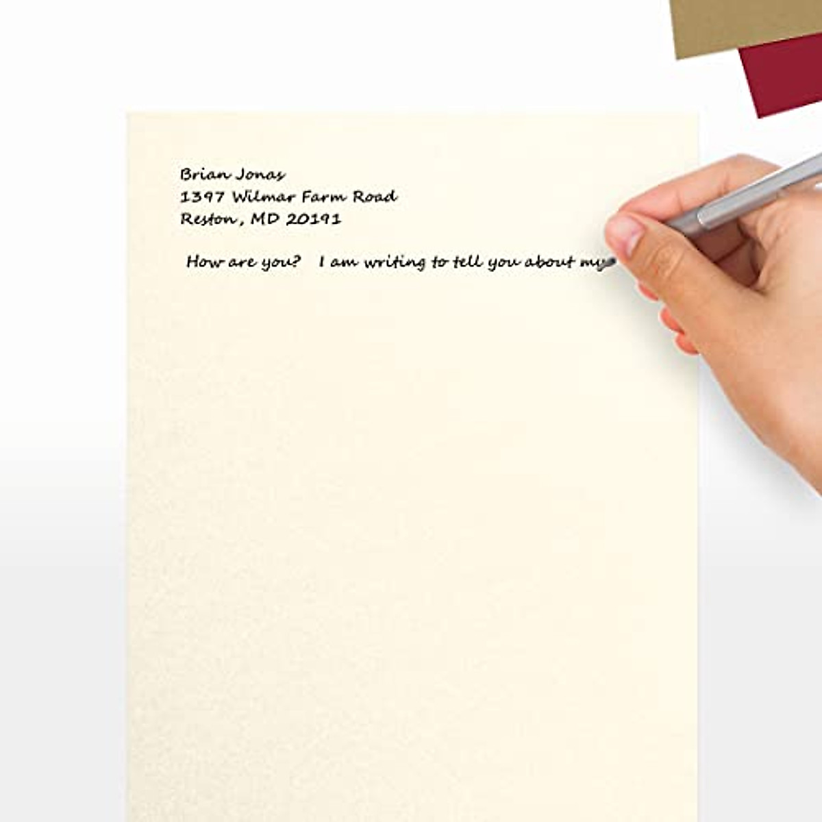 LUXPaper 8.5" x 11" Cardstock | Letter Size | Champagne Metallic | 105lb. Cover (192lb. Text) | 50 Qty