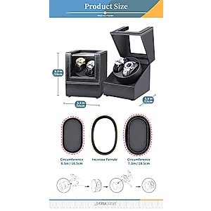 FRUCASE Double Watch Winder for Automatic Watches Watch Box Automatic Winder Japanese Motor 2 Rotation Modes Can be Serialized …