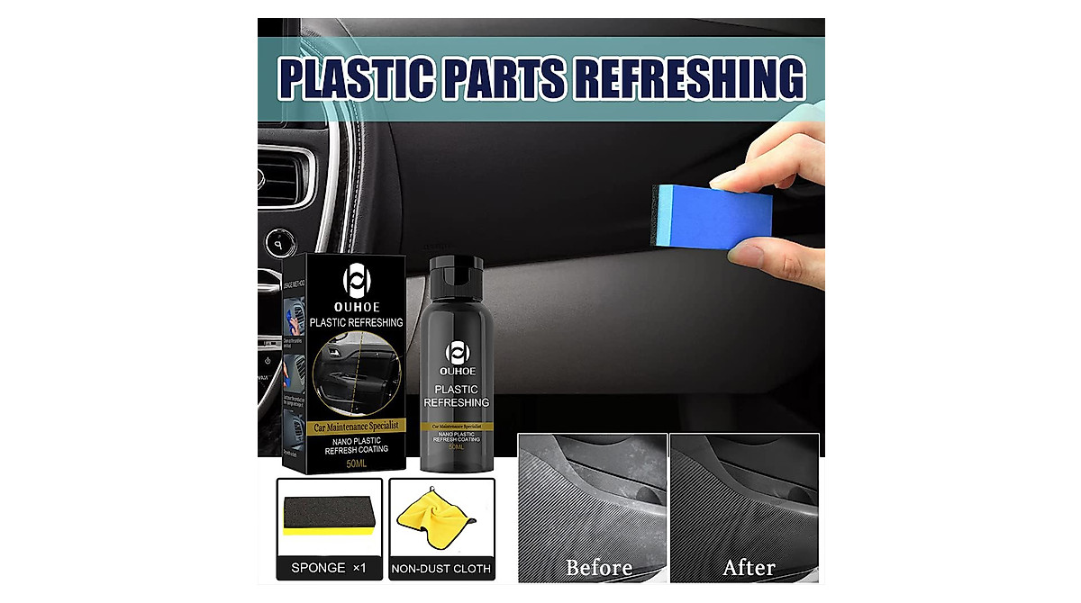 Premium Plastic Restorer Kit for Cars - UV & Long-Lasting Protection