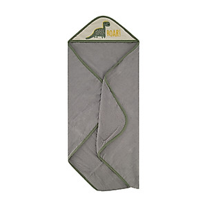 Cudlie Buttons & Stitches Baby Boy 3 Pack Rolled/Carded Hooded Towels in Dino Roar Print (GS71721)