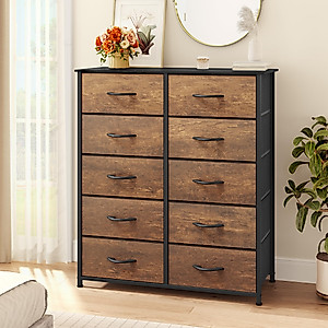 YITAHOME 10 Drawer Dresser - Fabric Storage Tower, Organizer Unit for Bedroom, Living Room, Hallway, Closets
