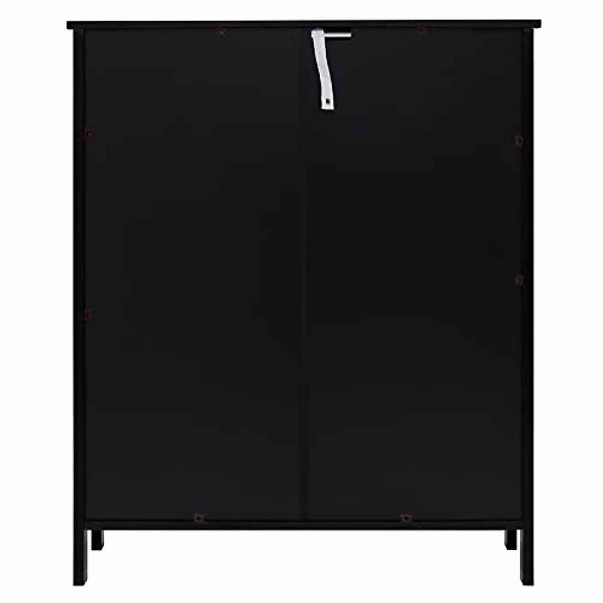 Quimoo Storage Cabinet, Bathroom Floor Cabinet with 2 Doors & Adjustable Shelves, Bathroom Storage Cabinet with 2 Doors for Living Room, Home Office, Black