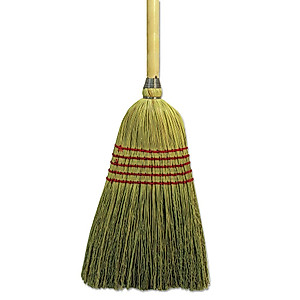 Boardwalk BWK926CCT 55 in. Corn Fiber Bristles Parlor Broom - Natural (12/Carton)
