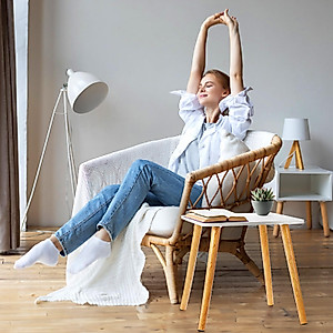 yarlung Small Side Table Wooden White End Table, Modern Bedside Table Square Accent Table Nightstand for Small Space, Living Room, Bedroom, Office, Easy Assembly, 15.75 x 15.75 x 16.5 Inches