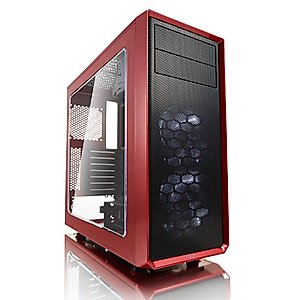 Fractal Design FD-CA-FOCUS-RD-W Focus G ATX Mid Tower Computer Case Mystic Red