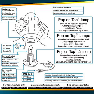 Himalayan Glow White Salt Crystal Lamp,Natural Salt Night Light,Hand Crafted with Neem Wooden Base,Salt Lamp Bulb,(ETL Certified) Dimmer Switch | 5-7 LBS
