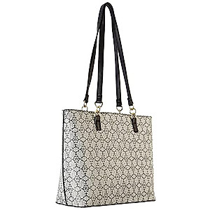 Nanette Lepore Lucrezia Logo Tote Shoulder Bag & Wristlet One Size Black/white