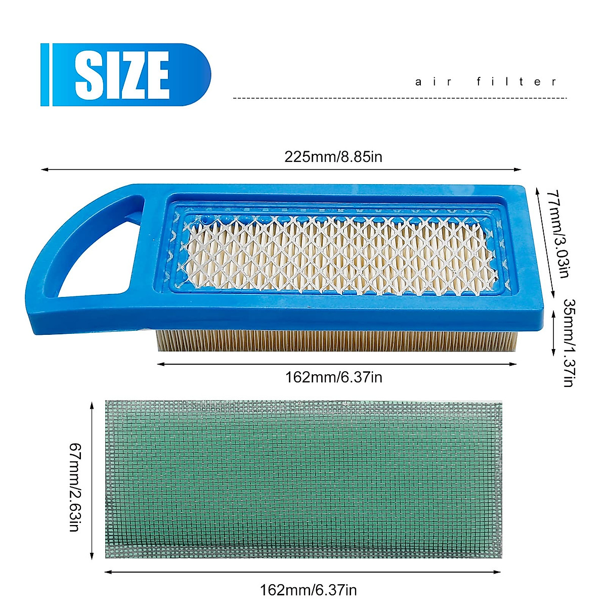 laffoonparts GY20573 697153 Air Filter Replacement for John Deere LA115 LA105 LA110 LA100 L100 L105 L107 L108 Lawn Tractor with AM119567 AM125424 Oil Fuel Filter