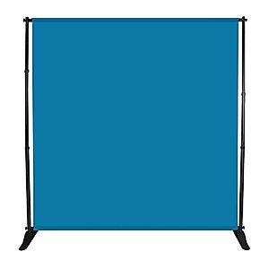 BannerBuzz Photography Backdrop Stand 10’ X 8' Background Support System for Photo Studio, Wedding, Portrait & Video Shoot (Graphic: 10' W X 8' H, Blue)