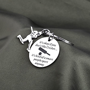 Gzrlyf Cricket Keychain Cricket Player Gifts Funny Cricket Gifts for Cricket Lovers Cricket Theme Gifts for Cricket Coaches (smart sport Cricket)