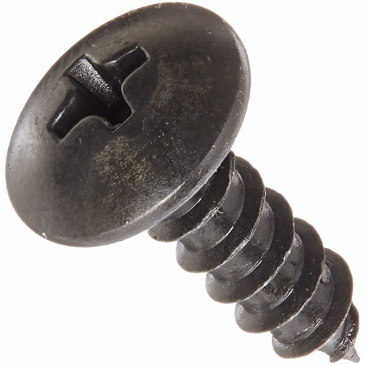 Small Parts 1010APTB Steel Sheet Metal Screw, Black Oxide Finish, Truss Head, Phillips Drive, Type A, #10-12 Thread Size, 5/8" Length (Pack of 100)