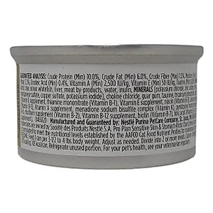Pro Plan Wet Grain Free Cat Food Sensitive Skin and Stomach Formula 2 Flavor 6 Can Sampler Bundle with Catnip Toy, (3) Each: Arctic Char Fish, Duck Entree (3 Ounces)