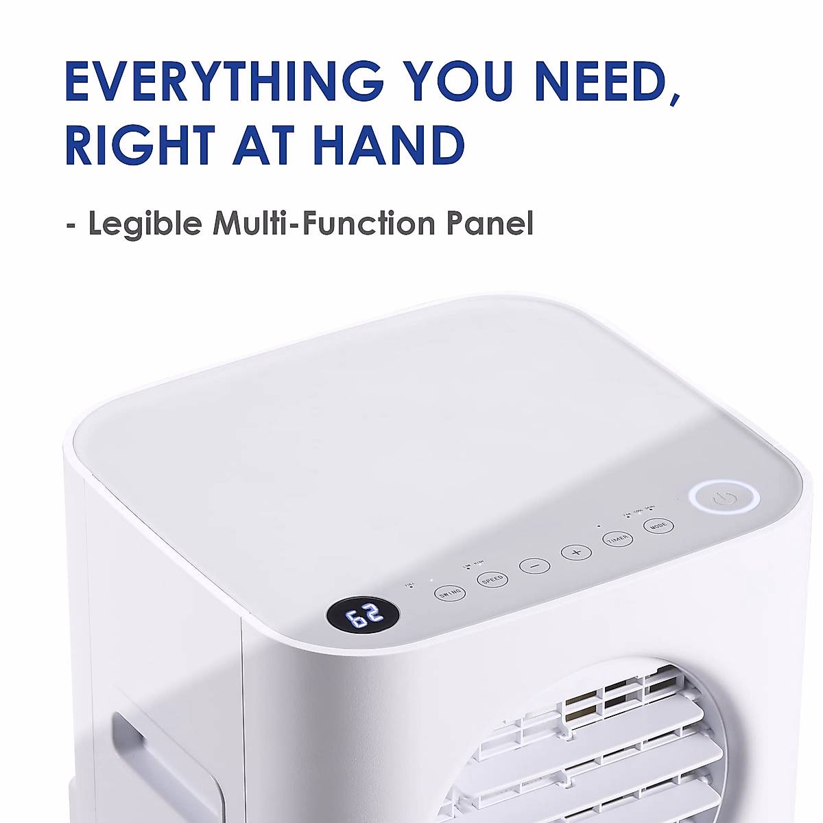 COLZER 10,000 BTU Portable Air Conditioner for 400 Sq Ft 3-in-1 Portable AC Unit with Remote Control for Large Room