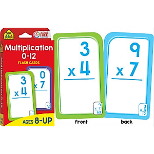 School Zone - Get Ready Flash Cards Multiplication & Division 2 Pack - Ages 8 to 9, 3rd Grade, 4th Grade, Multiplication 0-12, Division 0-12, Elementary Math, and More