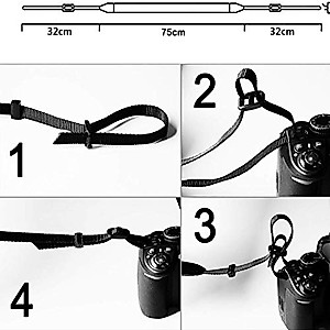 WANBY Camera Strap Brown Canvas Neck Shoulder Strap with Quick Release Buckles for DSLR SLR