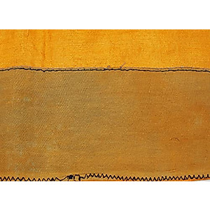Peegli Vintage 100% Pure Silk Saree Yellow Woven Dress Making Fabric DIY Craft Sari