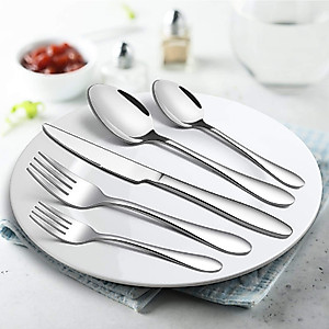 E-far 12-Piece Salad Forks, 6.7 Inches Stainless Steel Fork Set for Home Kitchen Restaurant, Mirror Finish, Dishwasher Safe