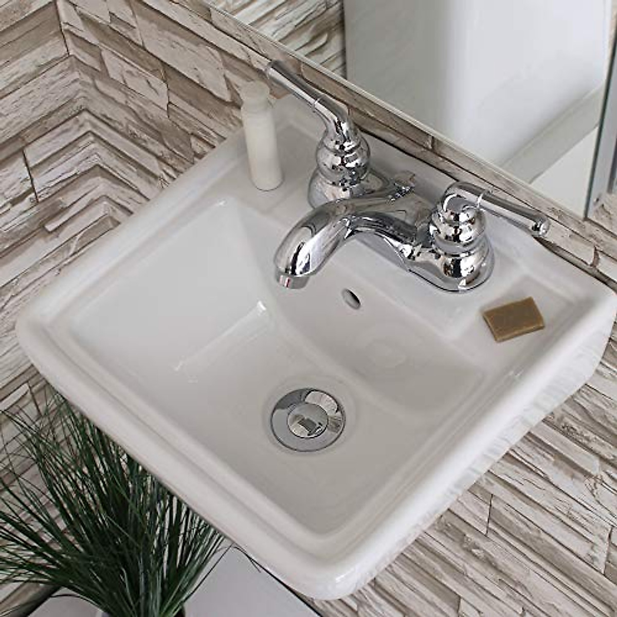 Small Wall Mount Bathroom Sink 12.4"x11" White