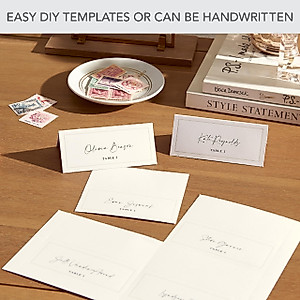 Gartner Studios Ivory Pearl Printable Place Cards, Pearlescent Border, 3.75 by 1.5 Inches, 48 Count