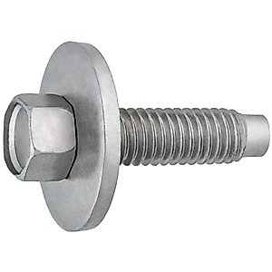 Clipsandfasteners Inc Hex Head SEMS Body Bolt Zinc M6-1.0 X 22.5mm