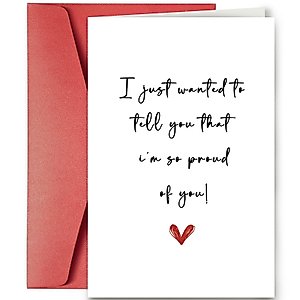 SuperShunhu Proud of You Card, Well Done Card, Congratulations Card for Friends Son Daughter, Graduation Card, New Job Card, Encouragement Card