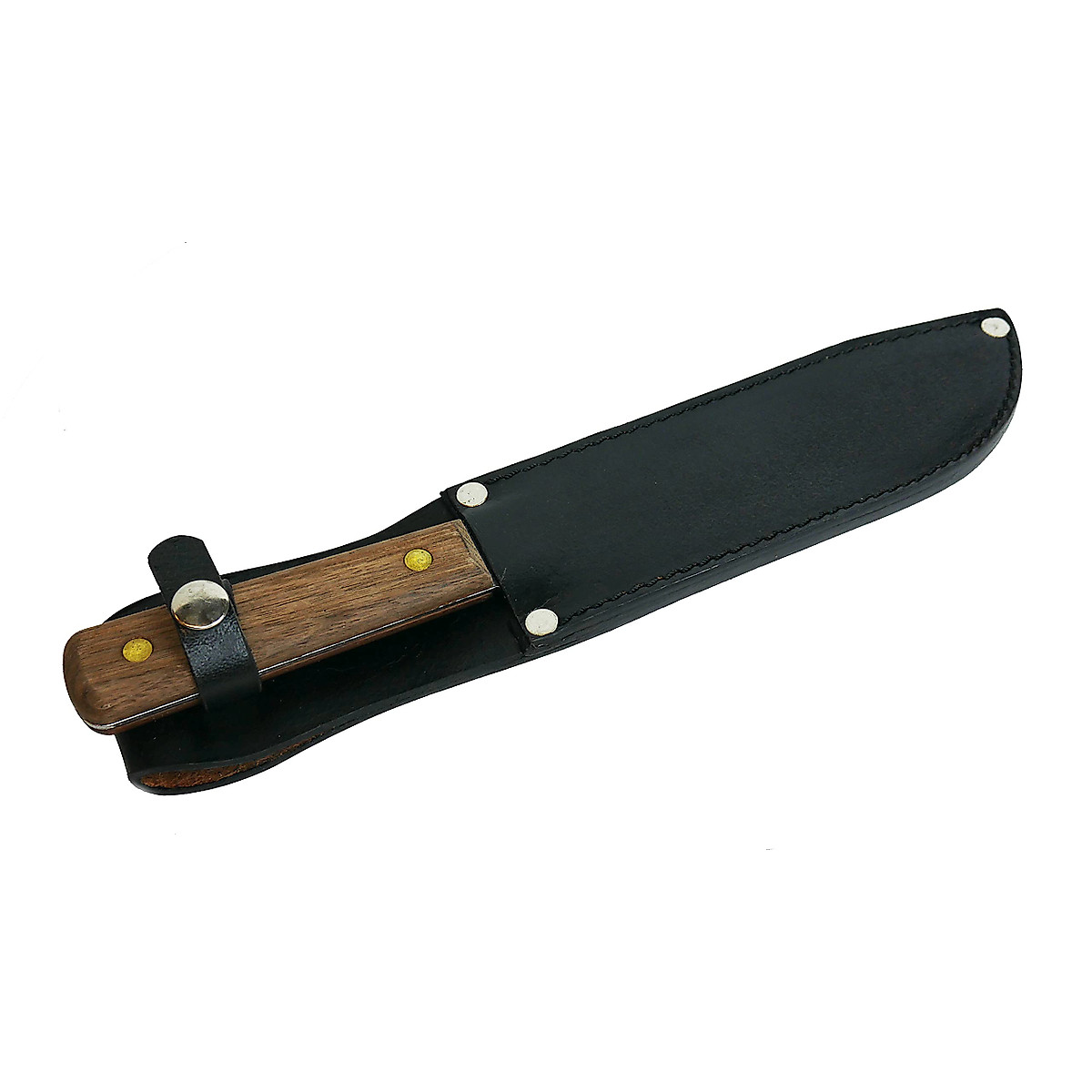 Generic 7 inch Knife Sheath - Made to Fit 7-Inch Old Hickory Butcher Knives OKC Leather with Belt Loop in Color Black (7 Inch)