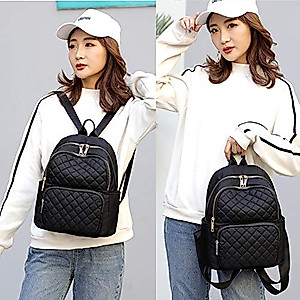 Backpack Purse for Women Small Rucksack Fashion Mini Daypack Shoulder Bag Ladies (black2)