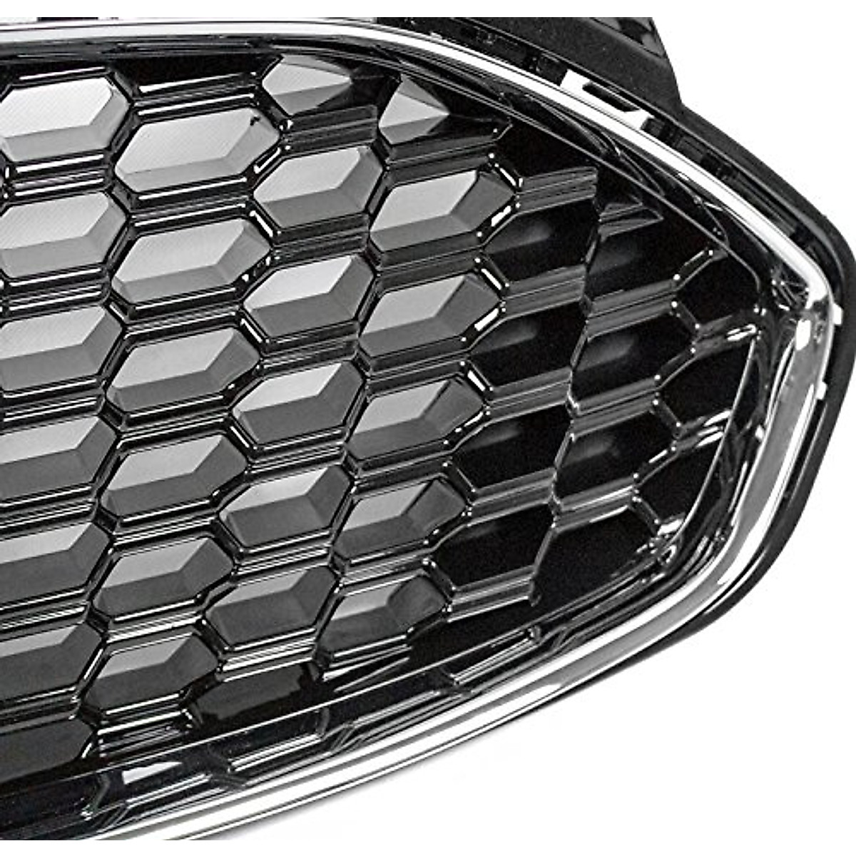 ZMAUTOPARTS Honeycomb Mesh Style Upper Hood Grille Grill Gloss Black For 2013-2016 Ford Fusion