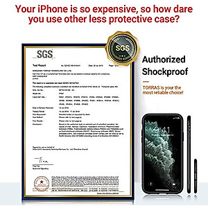 TORRAS Shockproof Compatible for iPhone 11 Pro Case, [Military Grade Drop Tested] Translucent Hard Matte Case with Soft TPU Bumper Slim Phone Case Compatible for iPhone 11 Pro, Matte Black
