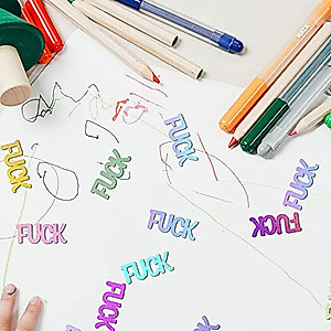 Wooden Fucks 200PCS, Bag of Fuck to Give DIY Jar of Fucks Mini Unfinished Wood Fuck Letters Funny Little Gift for Office Anniversary Birthday Valentines Day