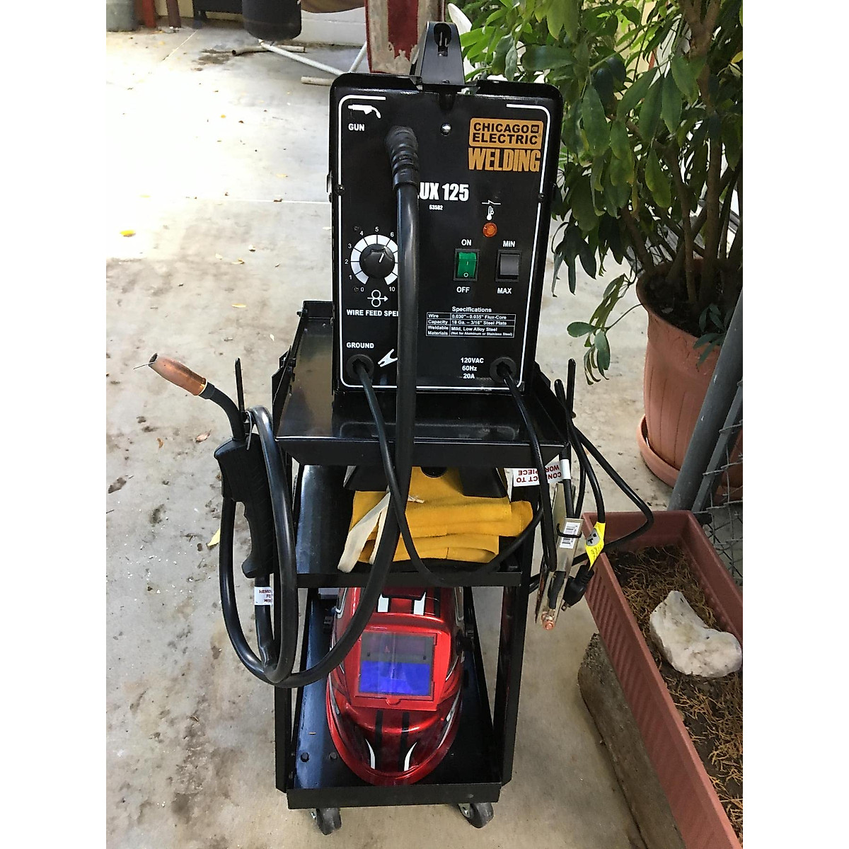 125 Amp 120 Volt/20 Amp Flux Core Wire Welder