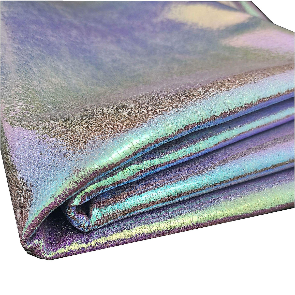 Iridescent Fabric Shimmer Sewing Crafting holograhic Fabric Costume Stage Perfomance Fabric (Purple)
