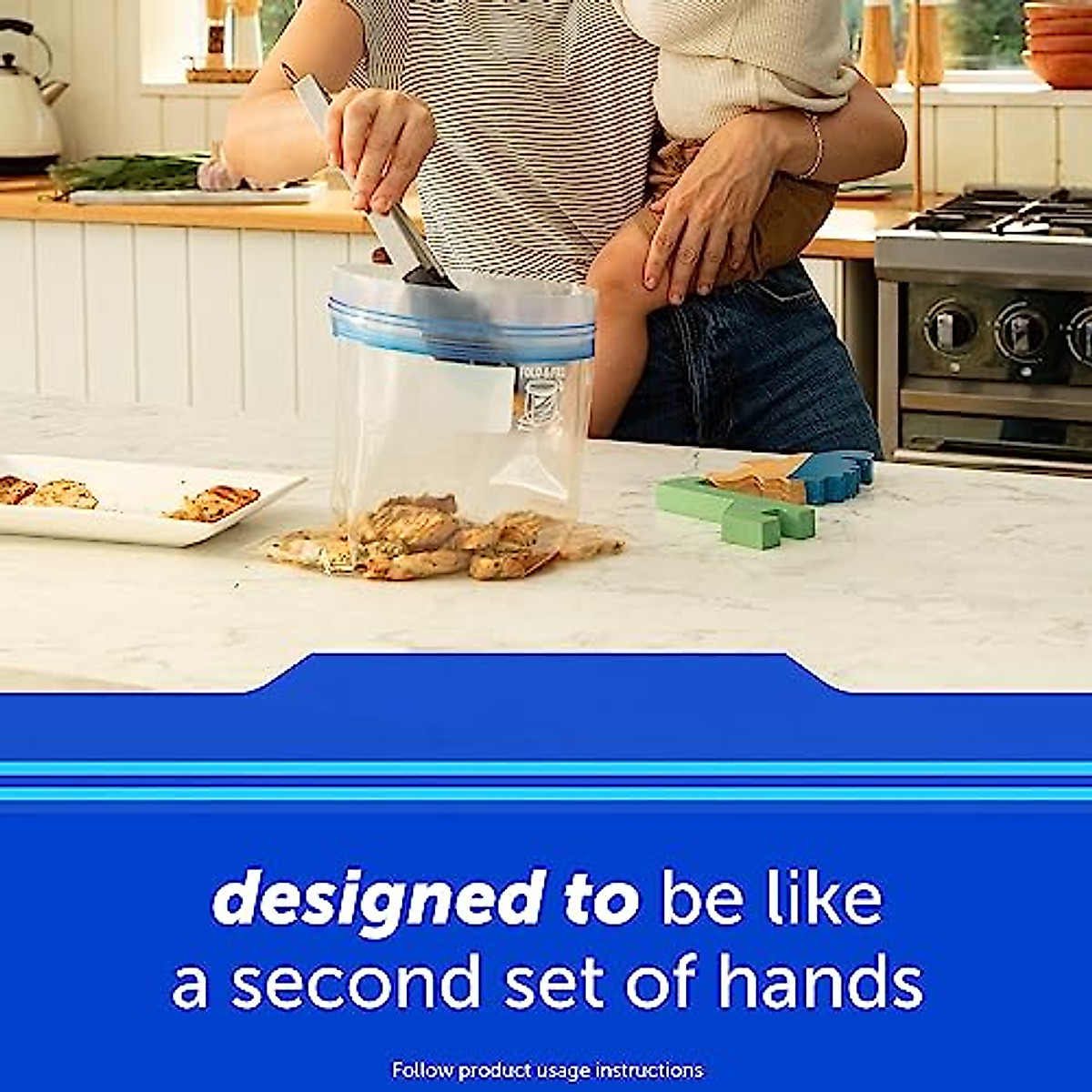 Ziploc Gallon Food Storage Freezer Bags, Stay Open Design with Stand-Up Bottom, Easy to Fill, 60 Count