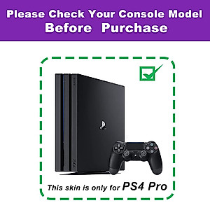FOTTCZ Whole Body Vinyl Skin Sticker Decal Cover for PS4 Pro Console and 2PCS Controller Skins Carbon Shape