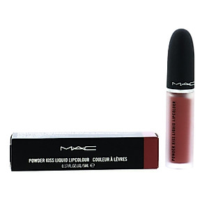 MAC Powder Kiss Liquid Lipcolour Over The Taupe