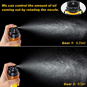 Oil Sprayer for Cooking, 250ml Olive Oil Sprayer Bottle with Brush, Olive Oil Spray Mister, Kitchen Gadgets Accessories for Air Fryer, Canola Oil Spritzer, Widely Used for Baking, Frying, BBQ